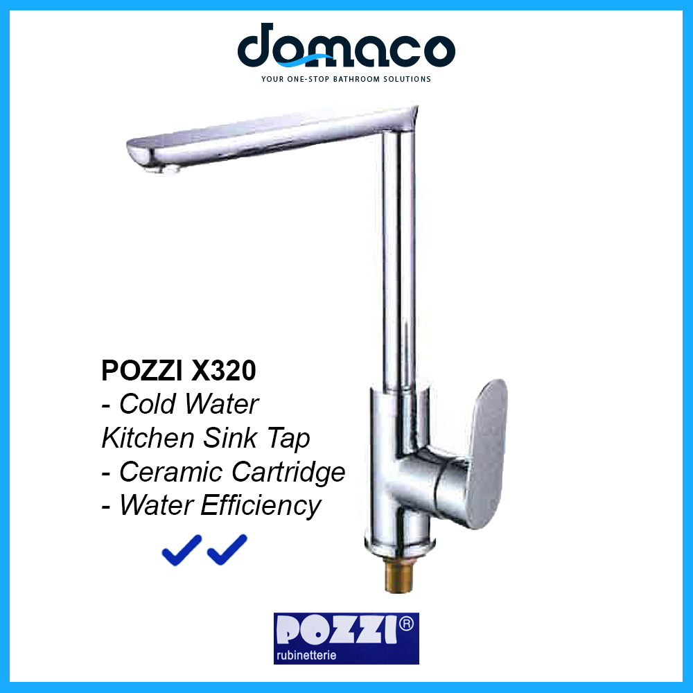 Pozzi X320 Chrome Kitchen Sink Tap – Domaco