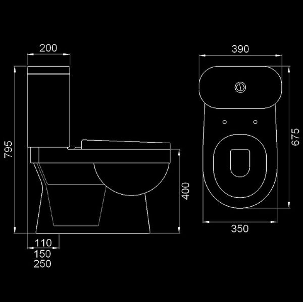 Velin A139 2-Piece Toilet Bowl (18800)*Contact us for best price – Domaco