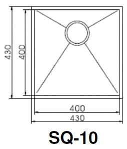 ENGLEFIELD-SQ-10-1.2mm Handmade S/Steel Undermount Kitchen Sink – Domaco