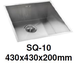 ENGLEFIELD-SQ-10-1.2mm Handmade S/Steel Undermount Kitchen Sink – Domaco